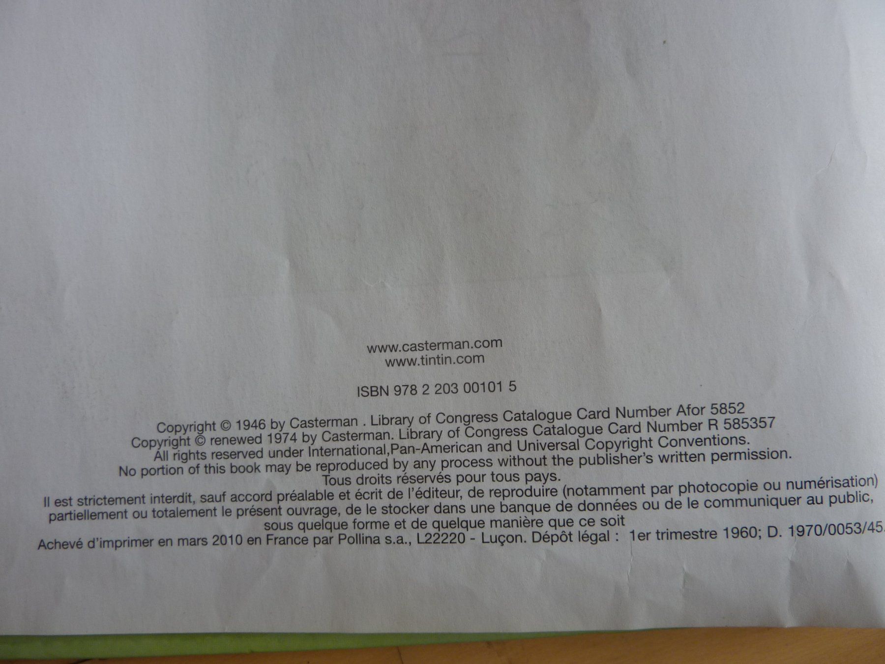 Tintin au Congo, Tim und Struppi im Kongo, Franz. Hardcover (Gebraucht ...