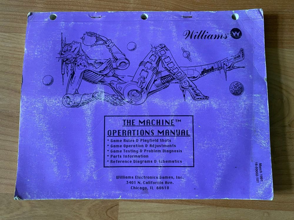 Original Flipper Handbuch – The Machine von Williams (Gebraucht) in St ...