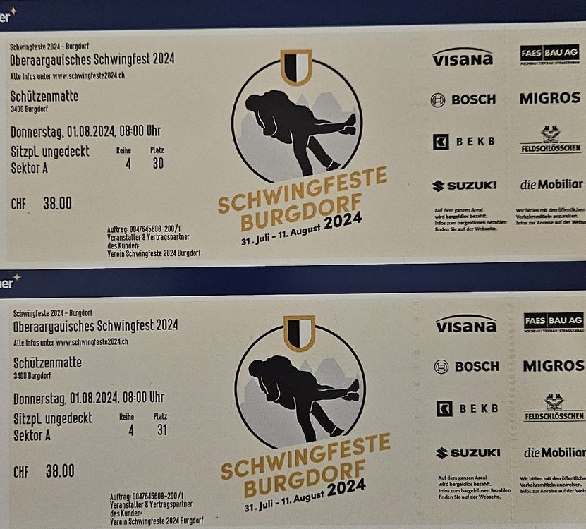 Oberaargauisches Schwingfest 2024 (Neu und originalverpackt) in Lützelflüh-Goldb für CHF 21 ...