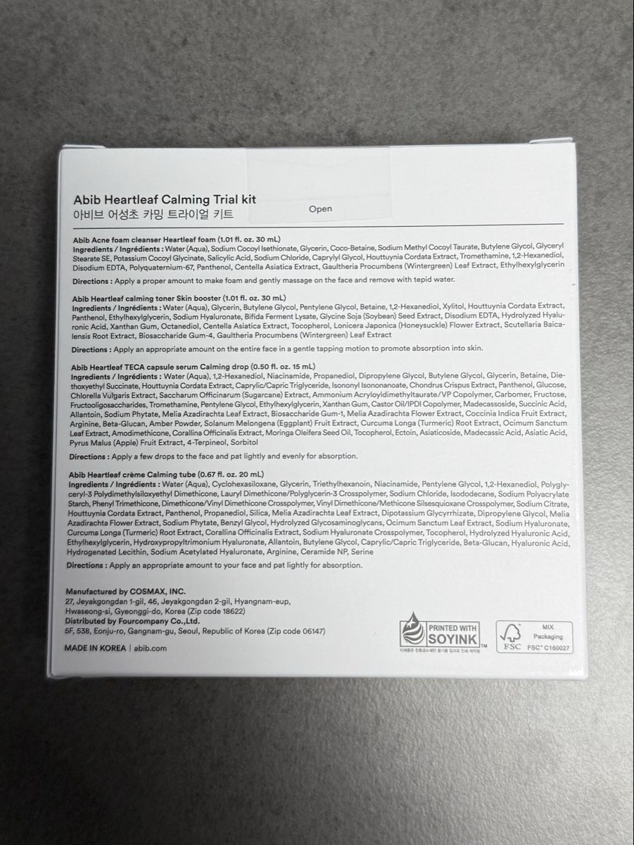 NEU Abib – Heartleaf Calming Trial Kit (Neu und originalverpackt) in ...
