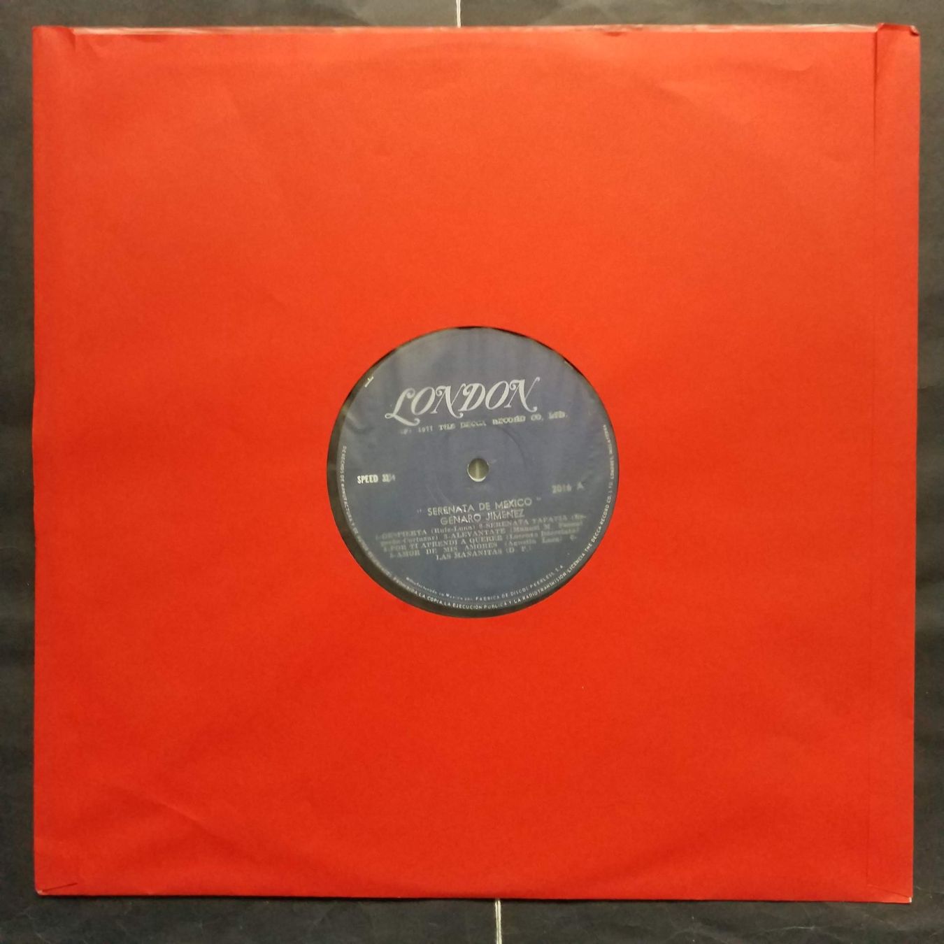GENARO JIMENEZ, serenata de Mexico - 1977 press - NEW - (Neu (gemäss ...