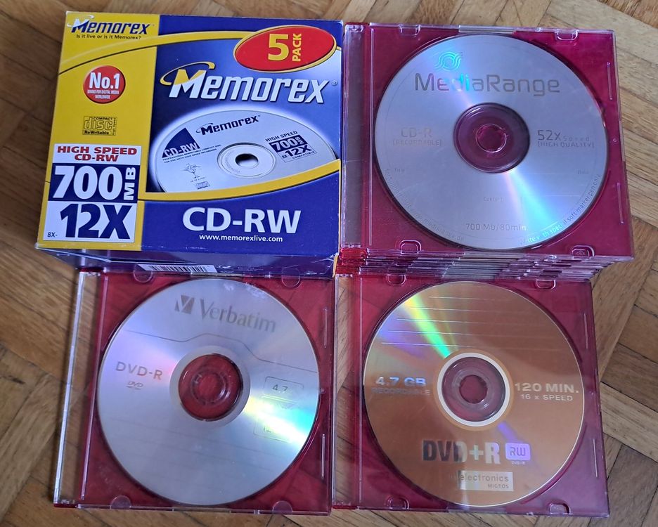 10 CD-R + 5 CD-RW + 1 DVD-R + 1 DVD+R (Neu (gemäss Beschreibung)) in bern für CHF 1 – mit ...