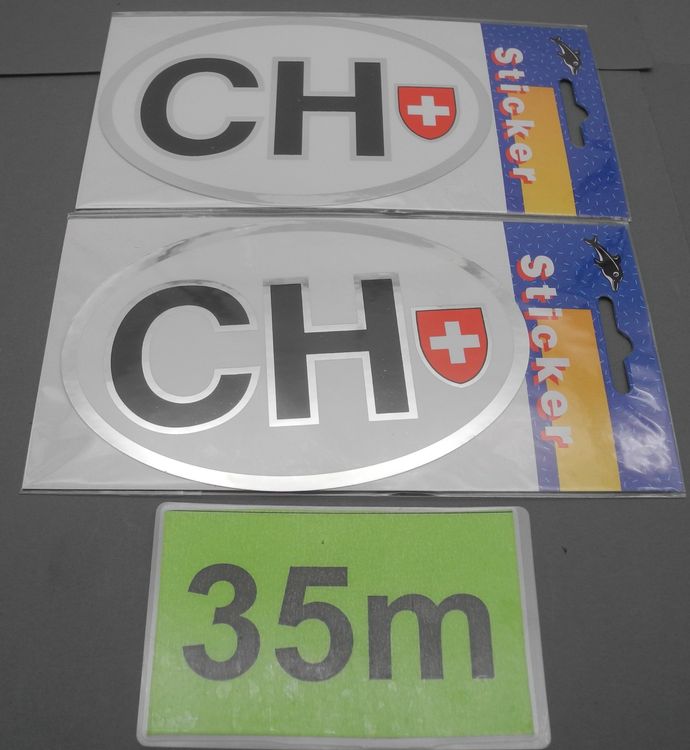 2 Stk. CH Autoaufkleber, Nr. 35m (Neu (gemäss Beschreibung)) in Kottwil ...