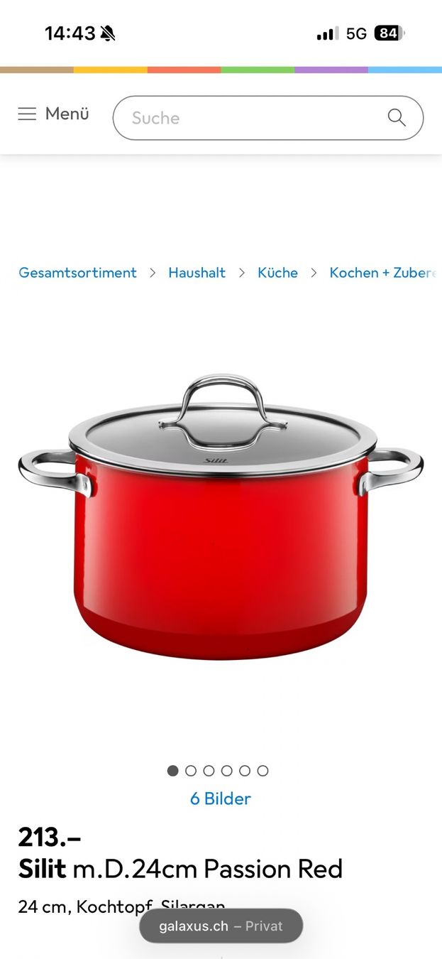 Silit Koch- und Schmortopf Passion Red 6,4 Liter (Gebraucht) in Zürich ...