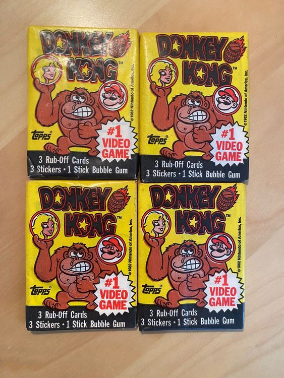 Topps 1982: Donkey Kong 4 Packs (Neu (gemäss Beschreibung)) in ...
