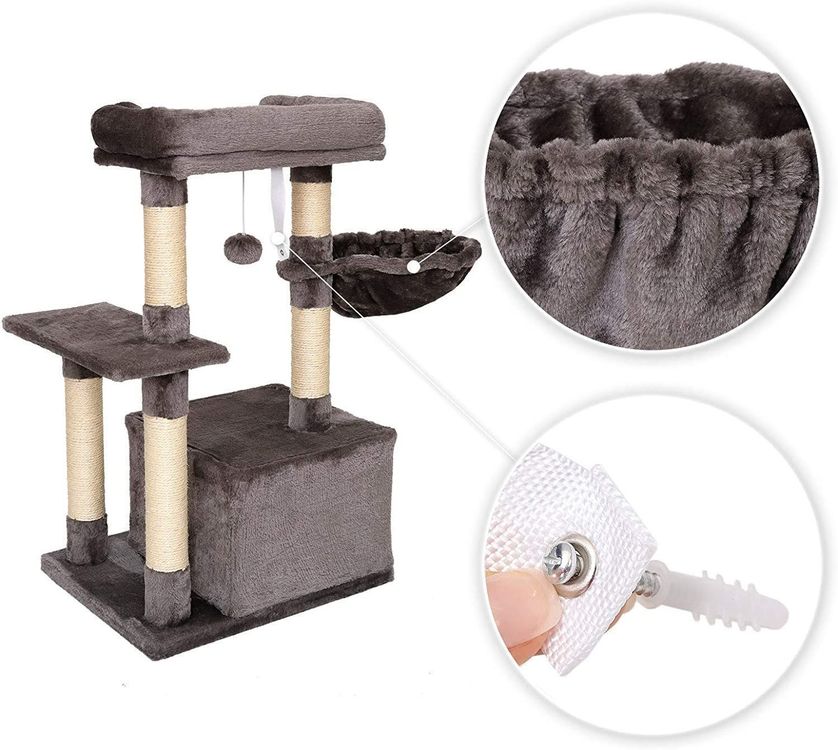 Kratzbaum Katzenbaum Stabiler Kletterbaum Spielhaus Turm 85 (Neu und originalverpackt) in ...