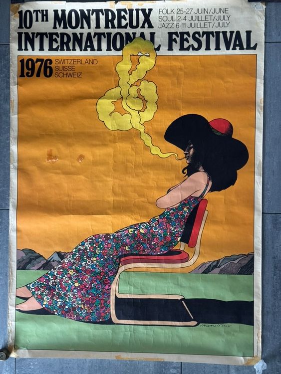 Original Montreux Jazz Festival Plakat 1976 - Milton Glaser (Gebraucht ...
