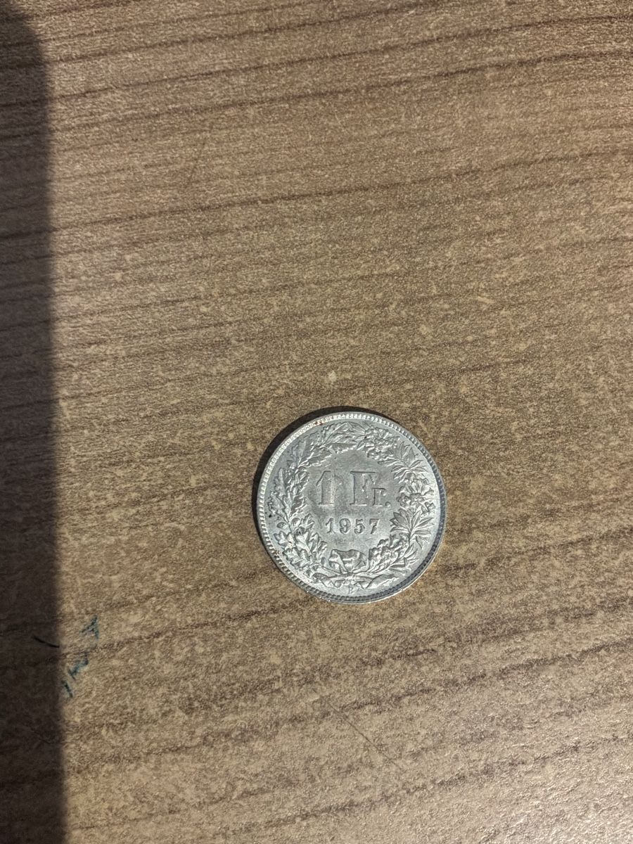 1 Franken Silber Münze Schweiz 1957 fast STGL (Gebraucht) in Locarno ...