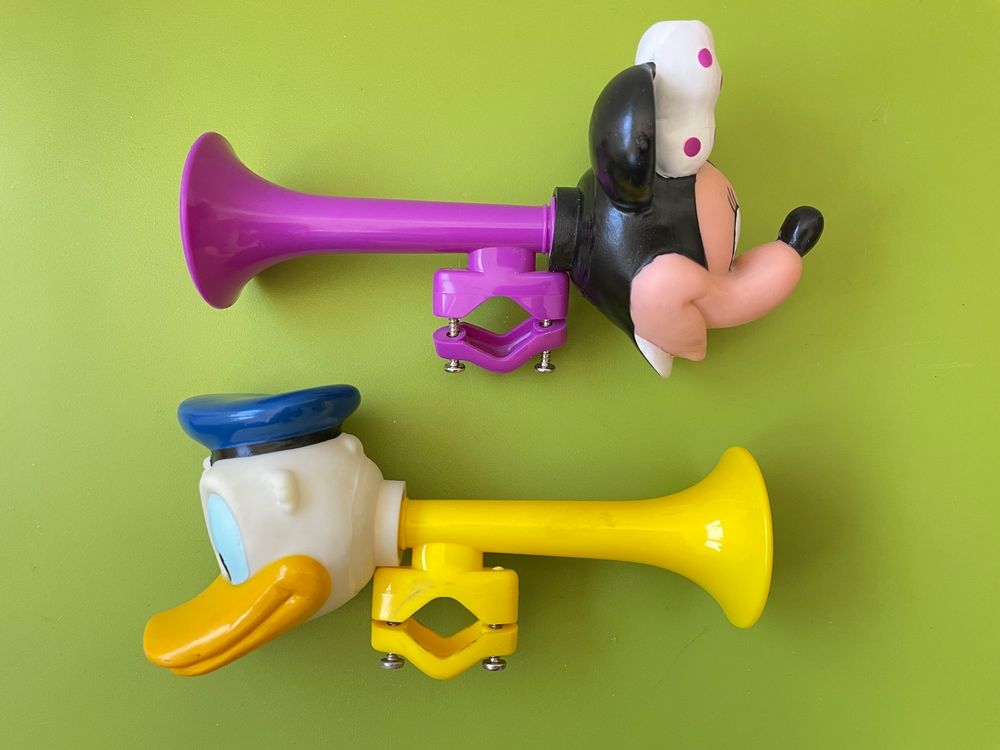 2x 80er Disney Minnie & Donald Fahrradhupe Velohupe Hupe (Gebraucht) in ...