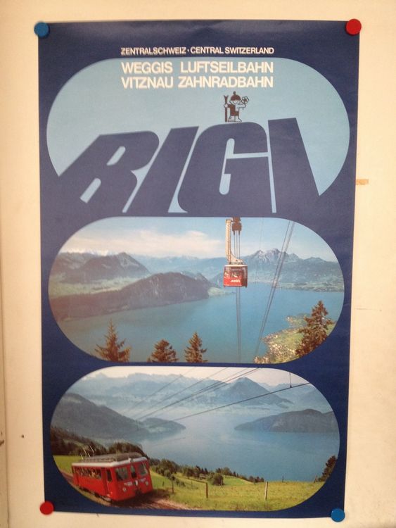 (vm) RIGI Vitznau Weggis Touristen Plakat 60er Jahre | Kaufen auf Ricardo