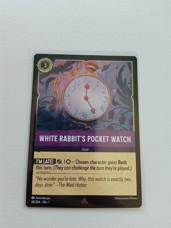 Lorcana - White Rabbits Pocket Watch HOLO Foil Karte Disney (Neu ...