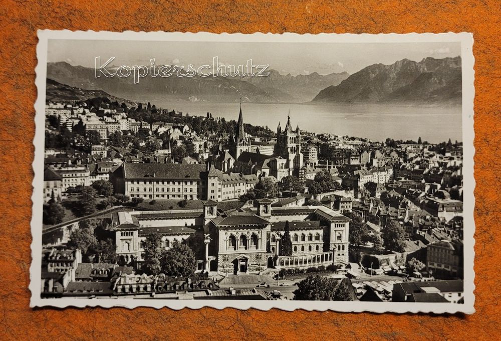 Antike Photokarte Lausanne Stadt, Luftbild von 1957 (Gebraucht) in St Gallen für CHF 3 – mit ...
