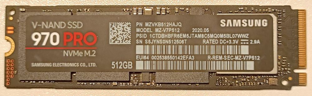 SAMSUNG SSD 970 PRO NVMe M.2 512GB *portofrei* (Gebraucht) in Oberlunkhofen für CHF 45 – mit ...
