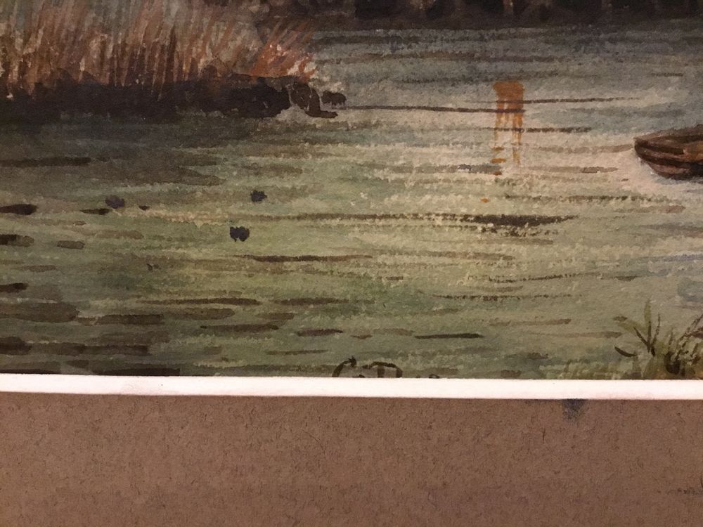 Top Aquarell Gabriel Becker 1899 Schüler v. Johannes Hermes | Kaufen ...