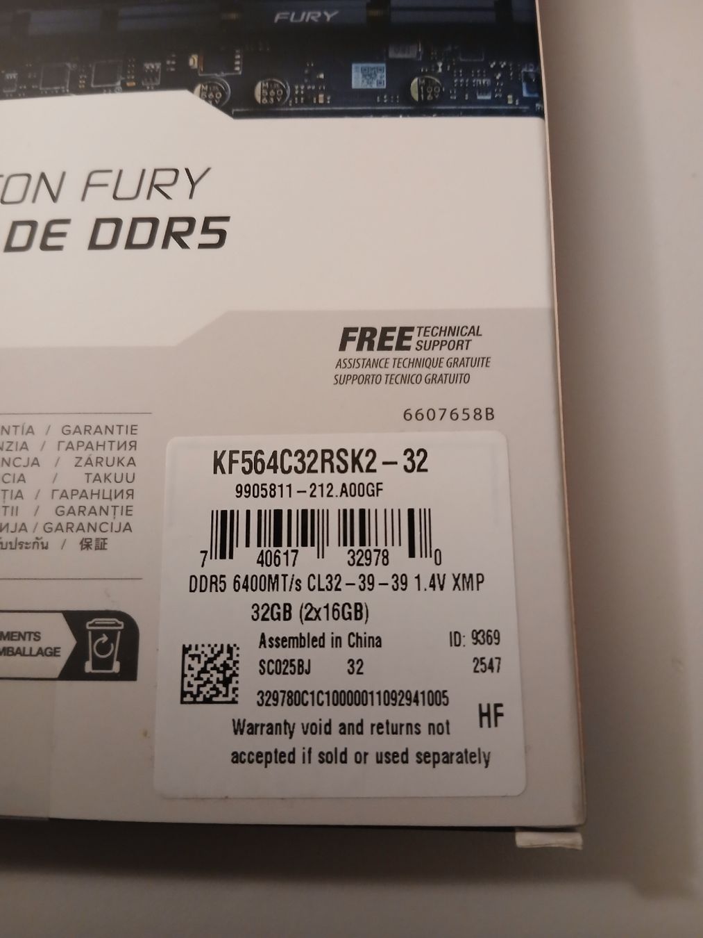 DDR5 RAM 32GB Kingston Fury Renegade 6400 MT/s CL32 (Neu und ...