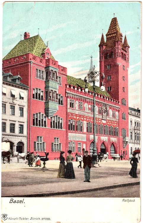 BASEL Rathaus (mit Publikum) ca. 1910 BS | Kaufen auf Ricardo