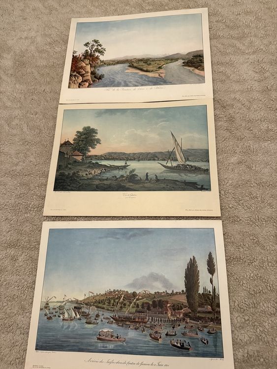 11 Antique Geneva Lithographs Switzerland | Kaufen auf Ricardo