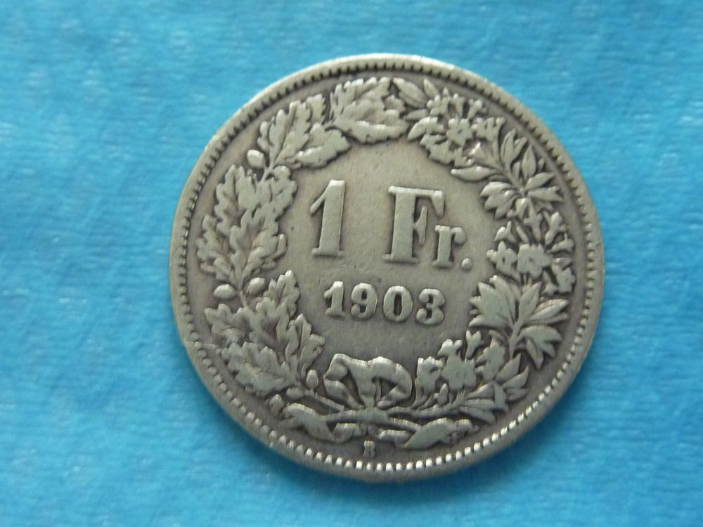 Alter Silber 1 Franken 1903. (Gebraucht) in Seon für CHF 3 – nur Abholung auf Ricardo kaufen