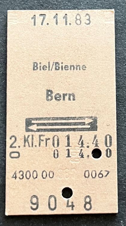 Biel/Bienne Bern Billett 1983 | Kaufen auf Ricardo