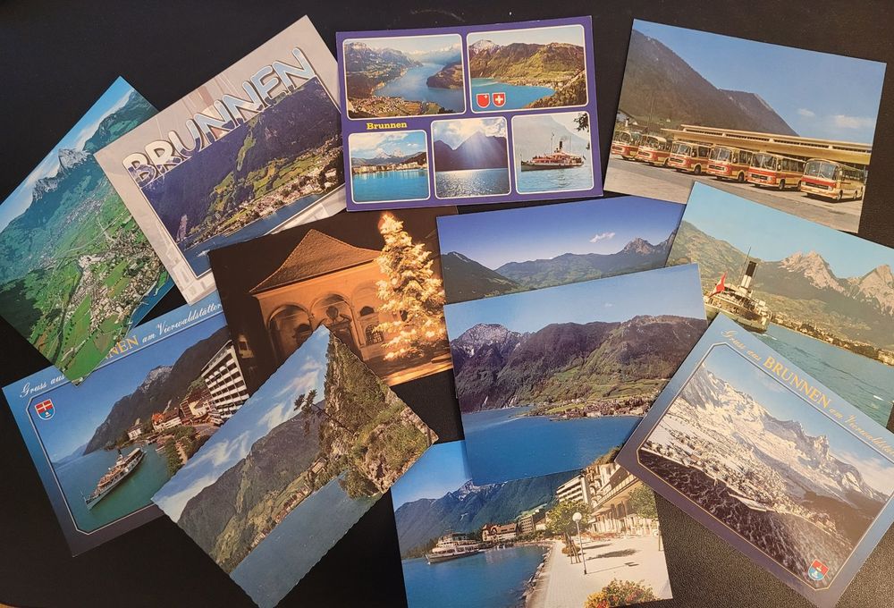 12 farbige AK's Brunnen am Vierwaldstättersee | Kaufen auf Ricardo