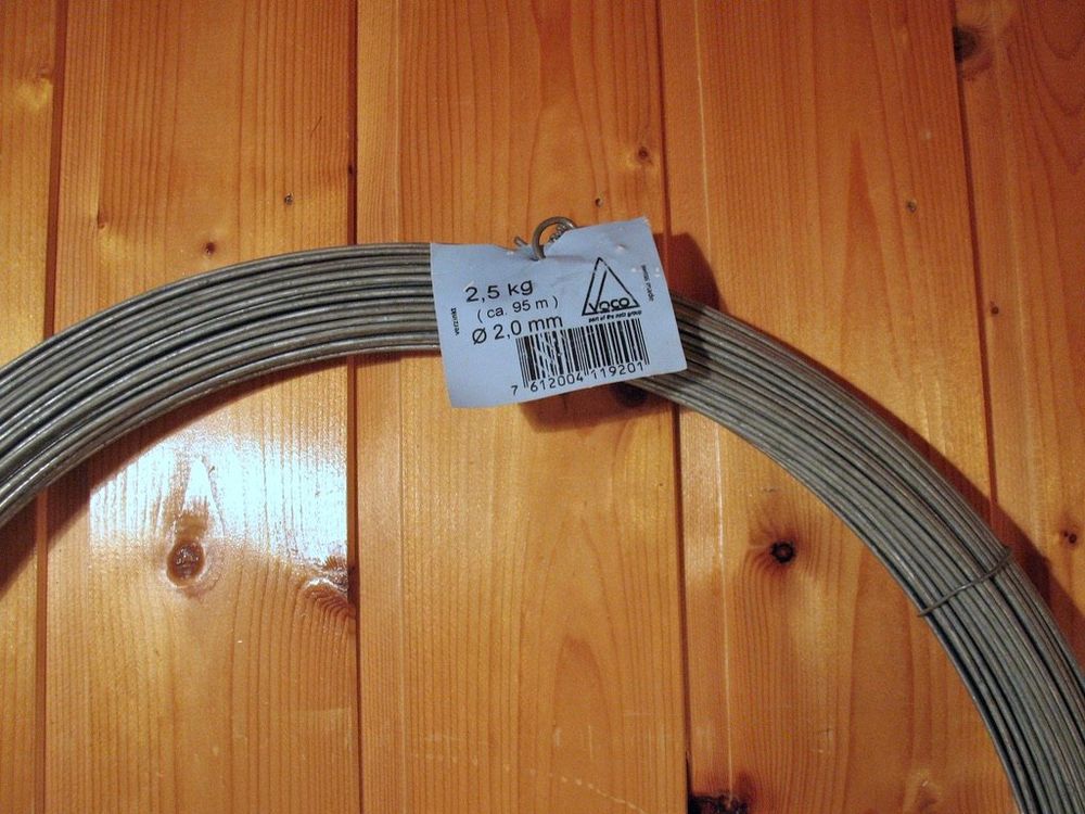 Eisen Spann Binde Draht Ring Bund Glattdraht 2 mm A) (Neu (gemäss ...
