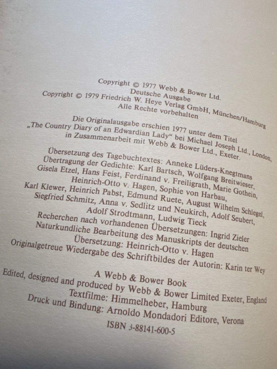 Vom Glück mit der Natur zu leben Tagebuch von Edith Holden (Gebraucht ...