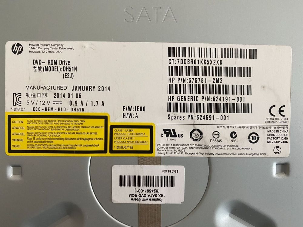 HP DVD ROM Drive DH51N SP: 624591-001 (Gebraucht) in Münsingen für CHF ...