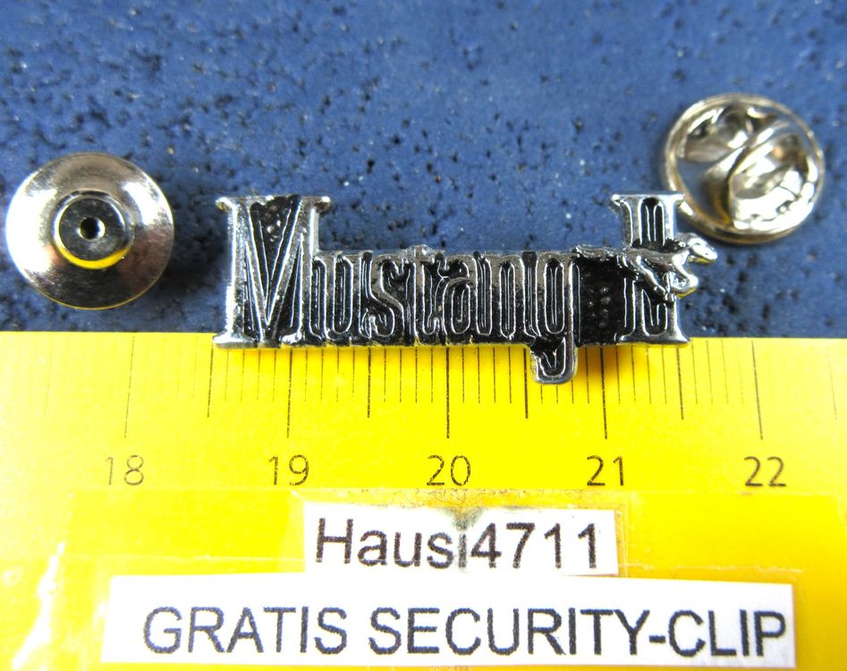 MUSTANG II UIS-CAR AUTO LOGO PIN GEPRÄGT SILBRIG 30MM | Kaufen auf Ricardo