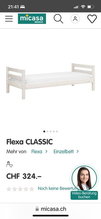 Flexa Classic Einzelbett White Wash 90x200cm (Gebraucht) in Ebmatingen für CHF 99 – nur Abholung ...
