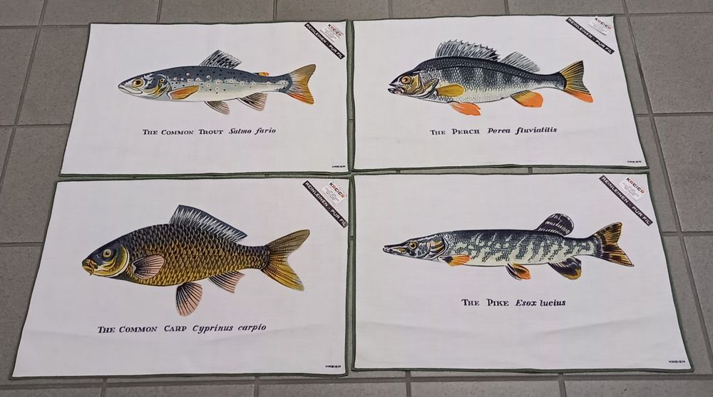 *KREIER - REIN - LEINEN - TISCHSETS "FISCH"* NEU/48 X 30CM | Kaufen auf ...