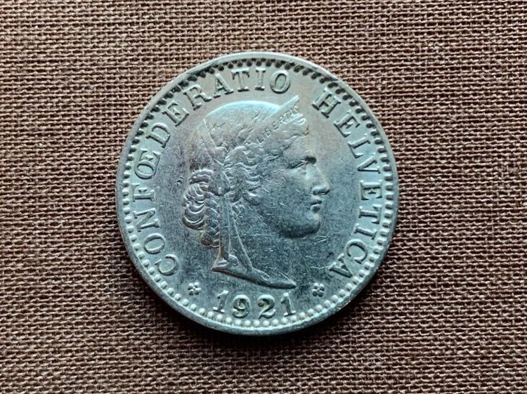 20 Rappen 1921 (Gebraucht) in Zürich für CHF 1 – mit Lieferung auf Ricardo kaufen