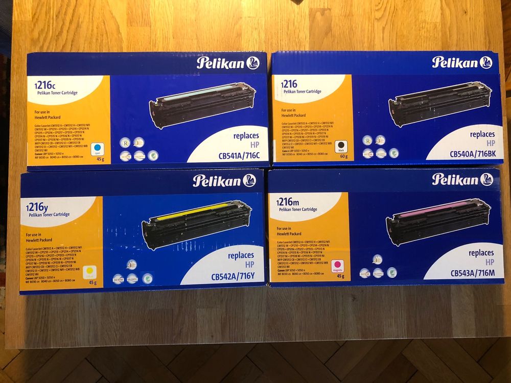 Toner, Set für Laserdrucker HP CB540A/41A/42A/43A (Pelikan) (Neu und ...