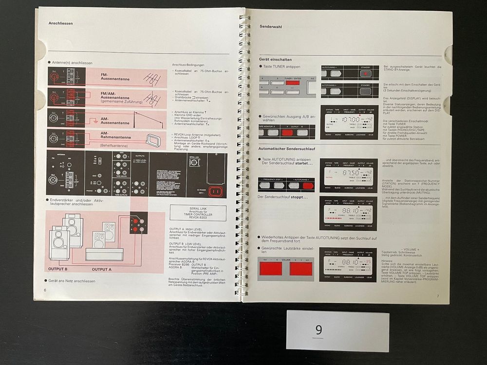 REVOX Original Bedienungsanleitung Tuner Vorverstärker B286 (Gebraucht) in Oftringen für CHF 30 ...