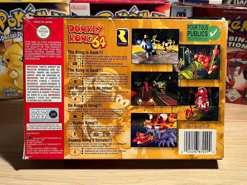 Donkey Kong 64 - Nintendo 64 N64 OVP PAL (Gebraucht) in St. Gallen für ...