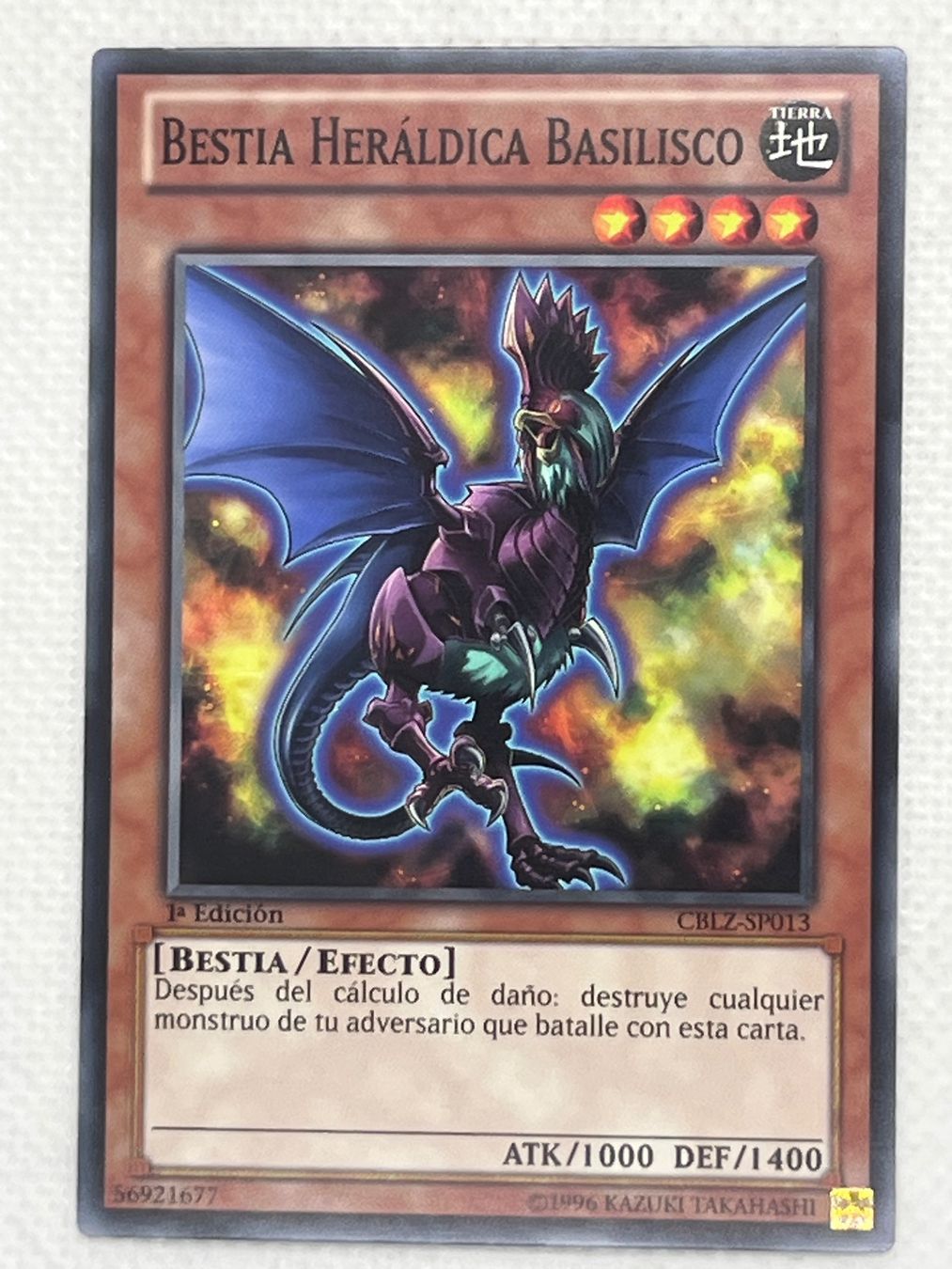 Yu-Gi-Oh! Karte: Bestia Heráldica Basilisco - Selten! (Gebraucht) in ...