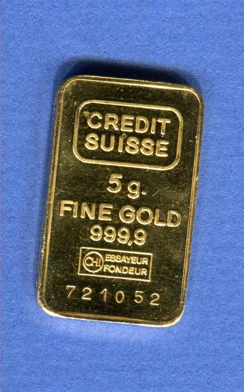 (936) 5 g. Goldbarren Credit Suisse Stgl (Gebraucht) in Rüthi (Rheintal ...
