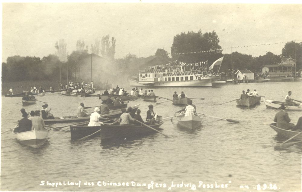 DS Ludwig Fessler, Stapellauf, 8.9.26, Raddampfer, Chiemsee (Gebraucht ...