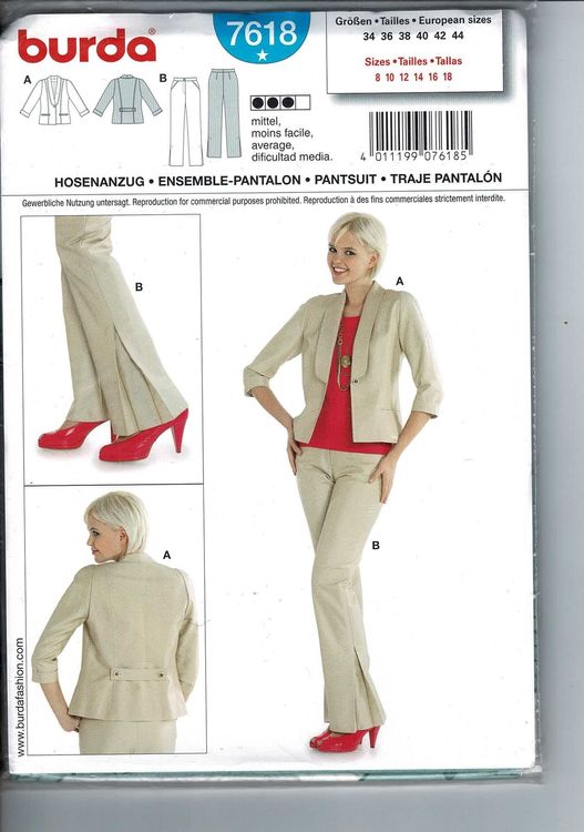 Schnittmuster BURDA 7618 | Kaufen auf Ricardo