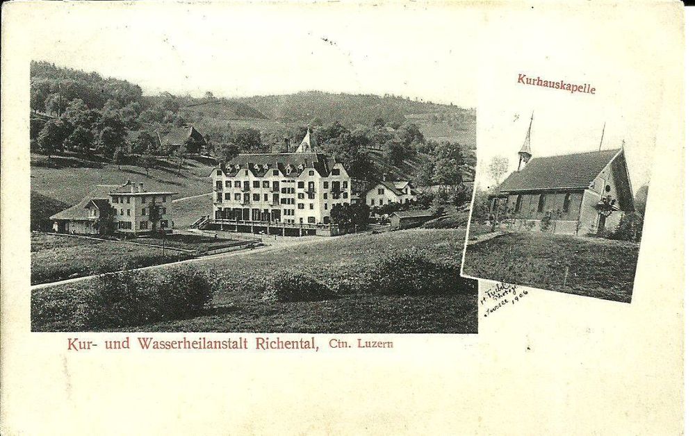 AK RICHENTHAL REIDEN KUR- und WASSERHEILANST. 1907 m KAPELLE (Gebraucht) in Aarau für CHF 5 ...