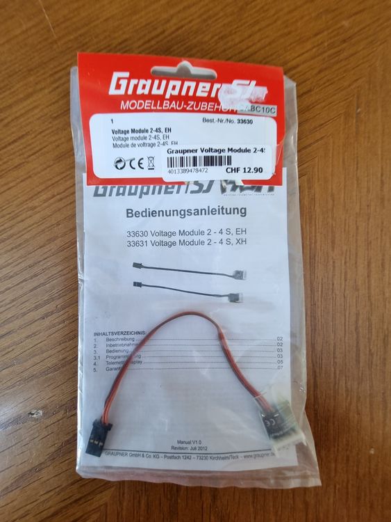 Graupner Voltage Module 2-4S (Neu und originalverpackt) in Rüti für CHF 3 – mit Lieferung auf ...