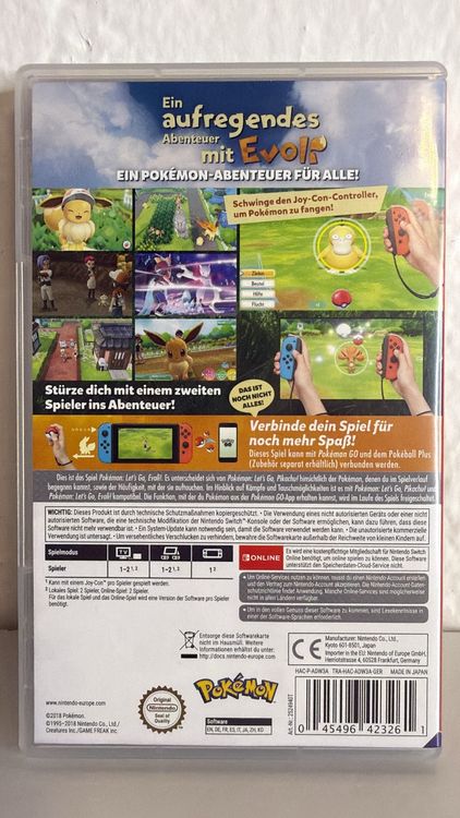 Nintendo Switch Pokemon Let's Go Eevee Game - Great Cond. (Gebraucht ...