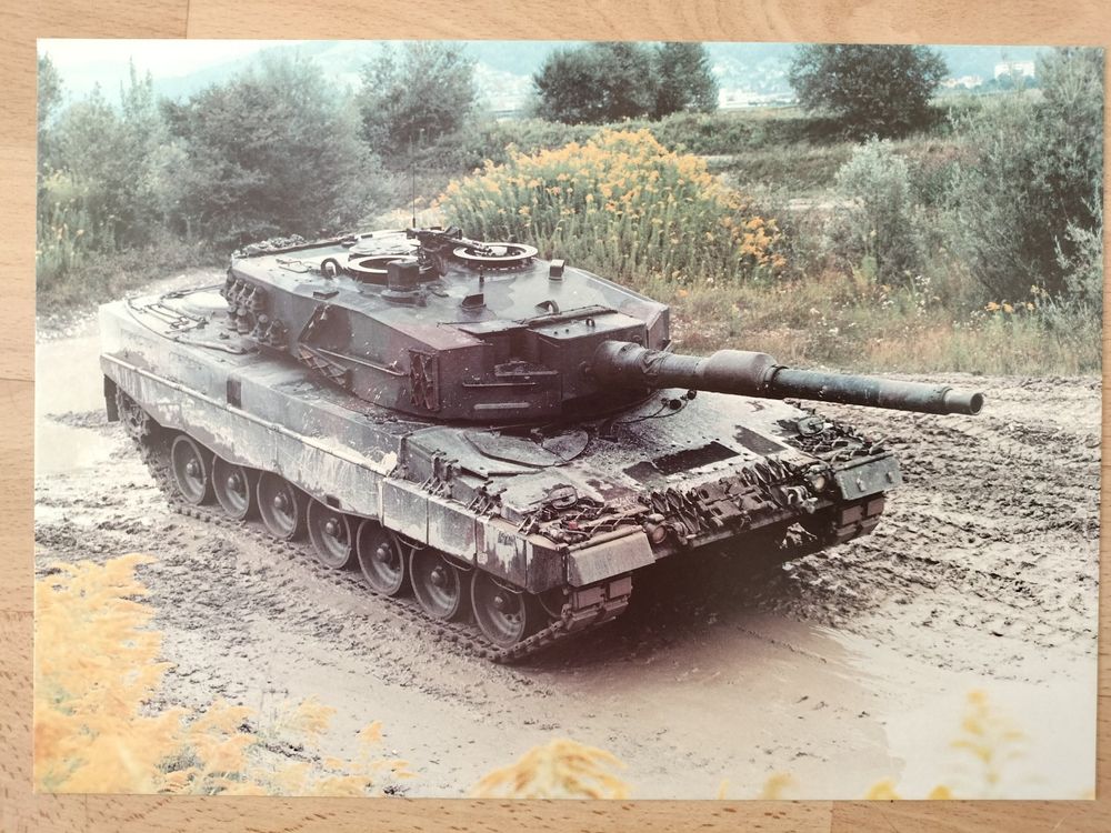 Armee Militär Panzer Bild, Leopard 21x30 cm (Neu (gemäss Beschreibung ...