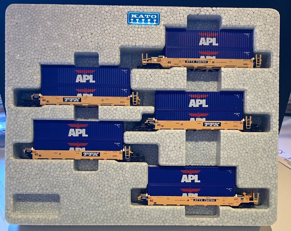 Kato N Gunderson MAXI-I Double Stack Car TTX #750764 49 (Neu und originalverpackt) in Dompierre ...