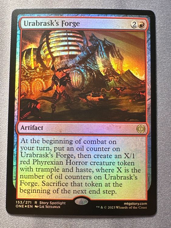 Urabrask’s Forge FOIL 153/271 Phyrexia ONE (Neu (gemäss Beschreibung ...