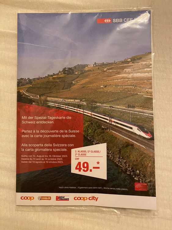 Tageskarte SBB CFF FFS GA 2. Klasse schneller Versand, TWINT | Kaufen ...