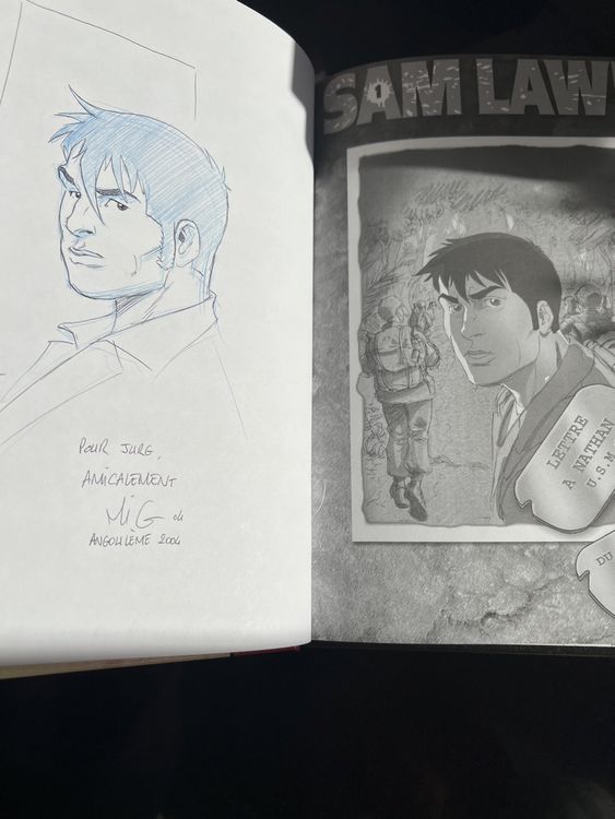 BD Dédicace Sam Lawry Celui qui voit Comic Originalzeichnung (Gebraucht ...