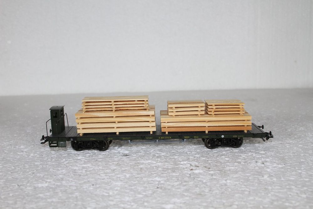 Märklin 46282 K.Bay.Sts.B Flachwagen mit Holzladung (2) | Kaufen auf ...