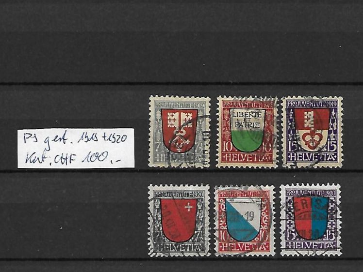 PJ gest. 1919 + 1920 Kat: CHF 100.- (Gebraucht) in Basel für CHF 2 – mit Lieferung auf Ricardo ...