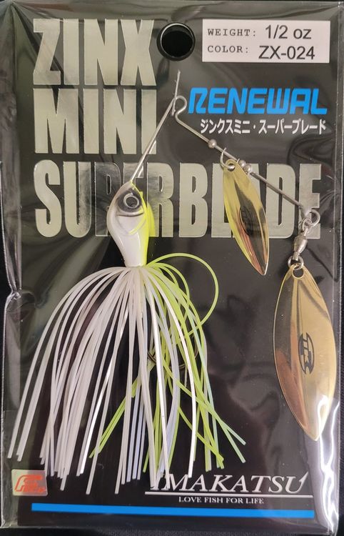Hecht/Barsch Spinnerbait - Imakatsu Zinx Mini Superblade TG (Neu und originalverpackt) in ...