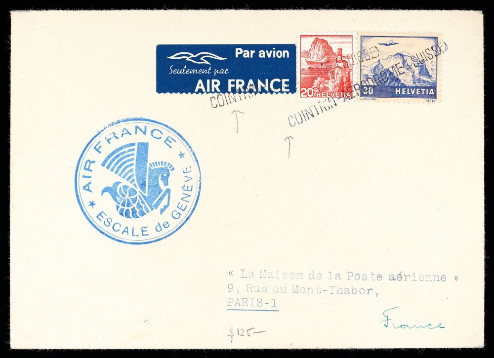 1941: Flugzeug über Landschaften. ZNr. 27 (Gebraucht) in Oberwil-Lieli für CHF 37 – mit ...